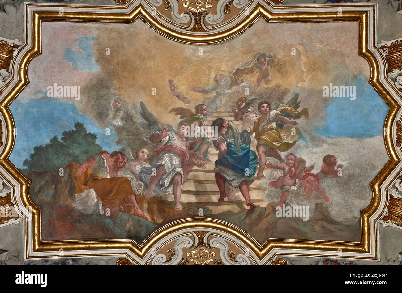 La scala di Giacobbe - affresco - Giuseppe Le Gru - XVIII secolo ...