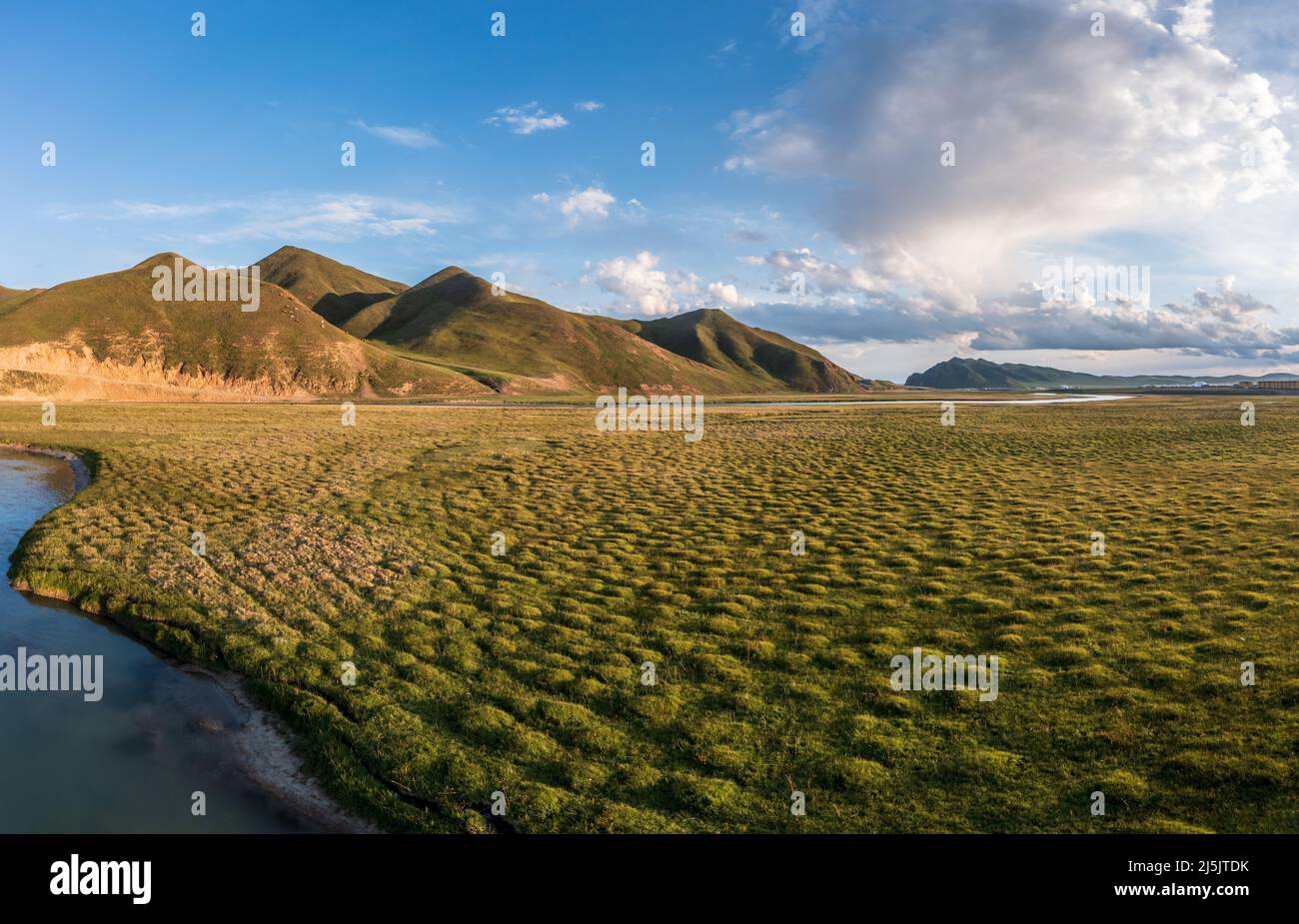Beautiful mountain and grassland natural landscape in Xinjiang at ...