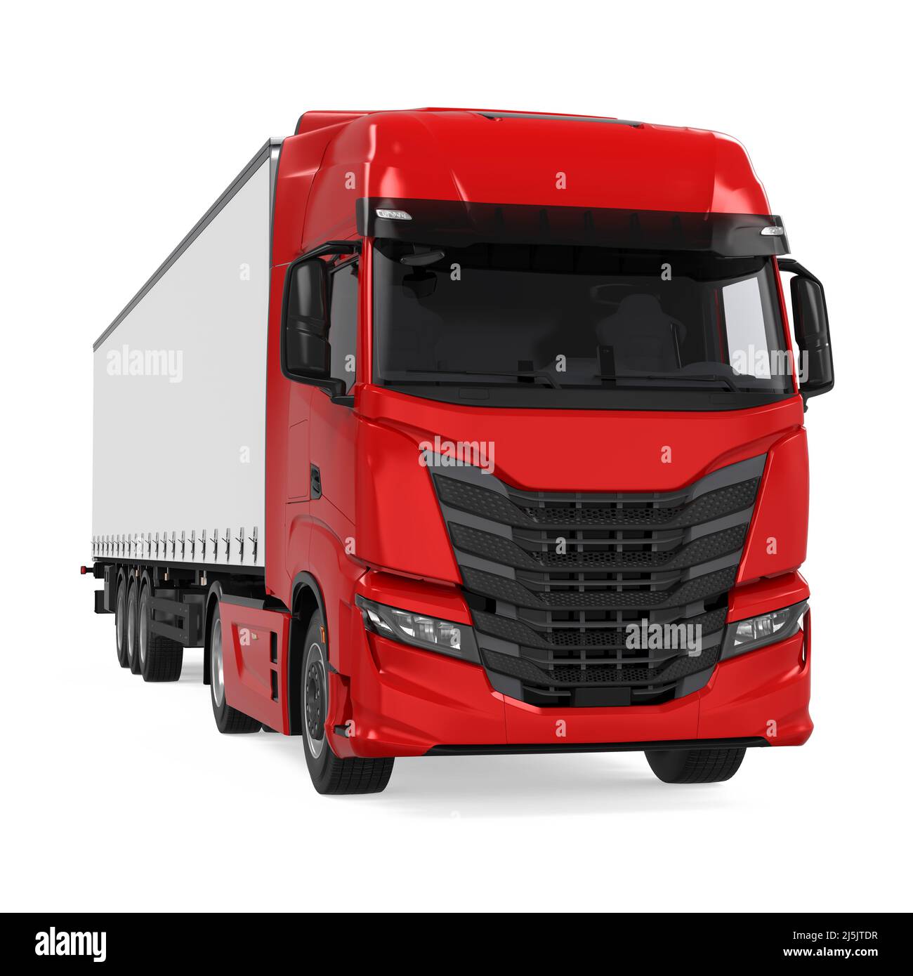 Container Truck Isolated Stock Photo - Alamy