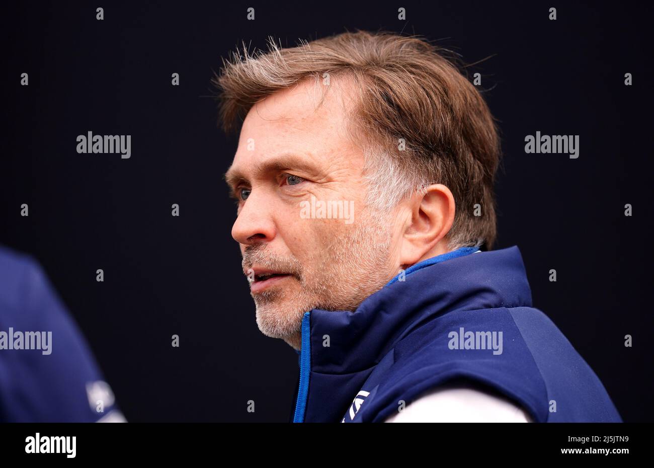 CEO and team principal of Williams Racing Jost Capito arrives at the ...