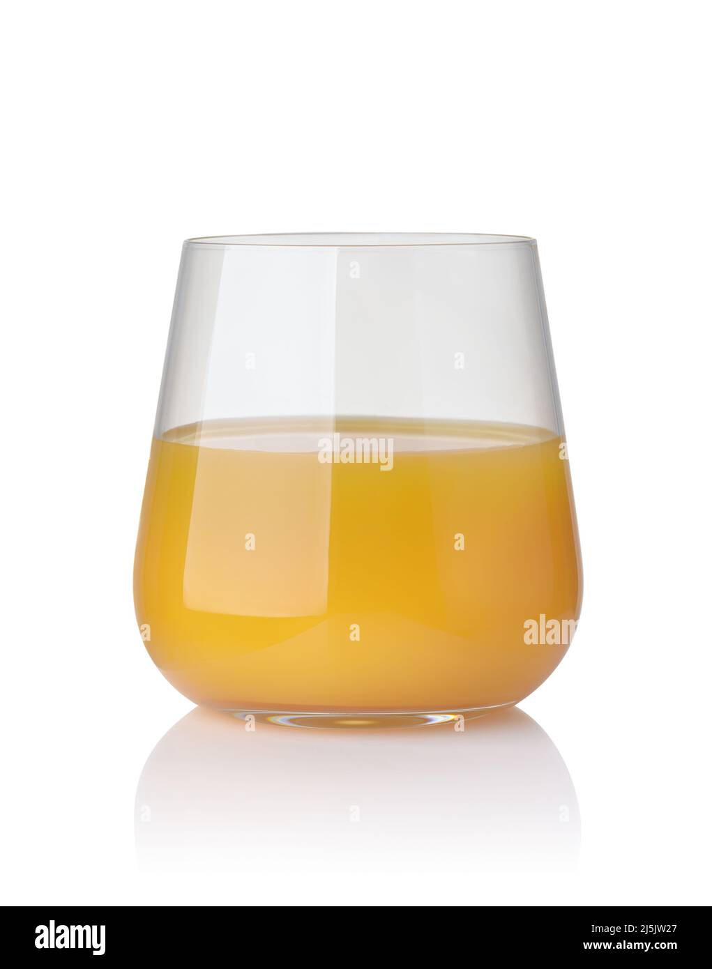 Front view of mango juice glass isolated on white Stock Photo - Alamy