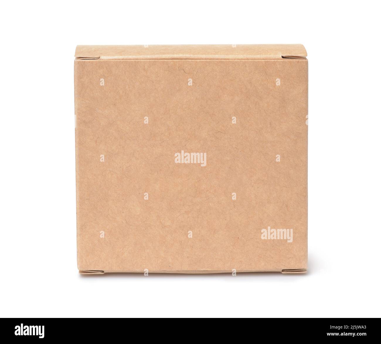 Front view of small blank brown paper box isolated on white Stock Photo ...
