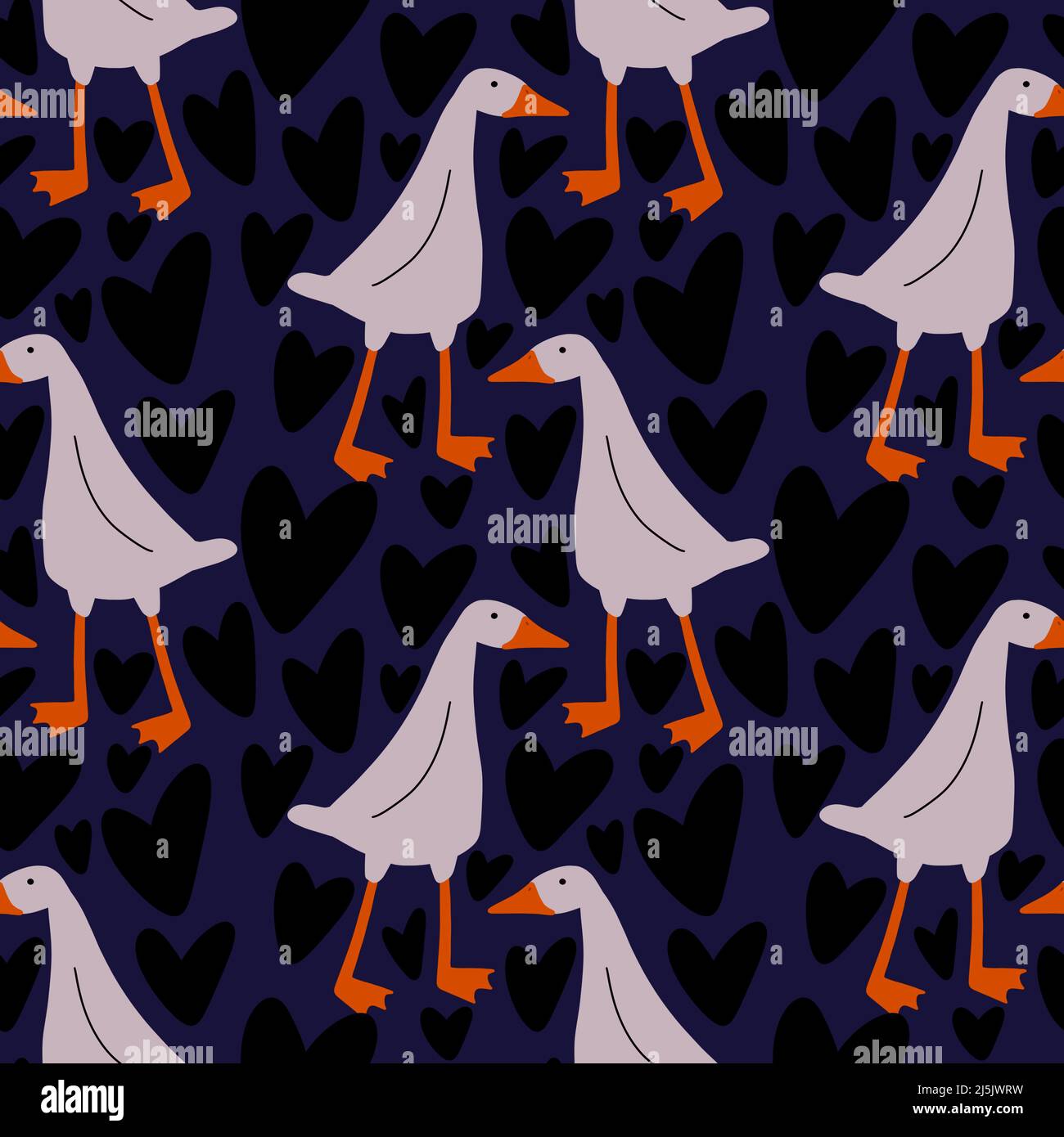 Animals seamless geese pattern for fabrics and packaging and gifts and ...