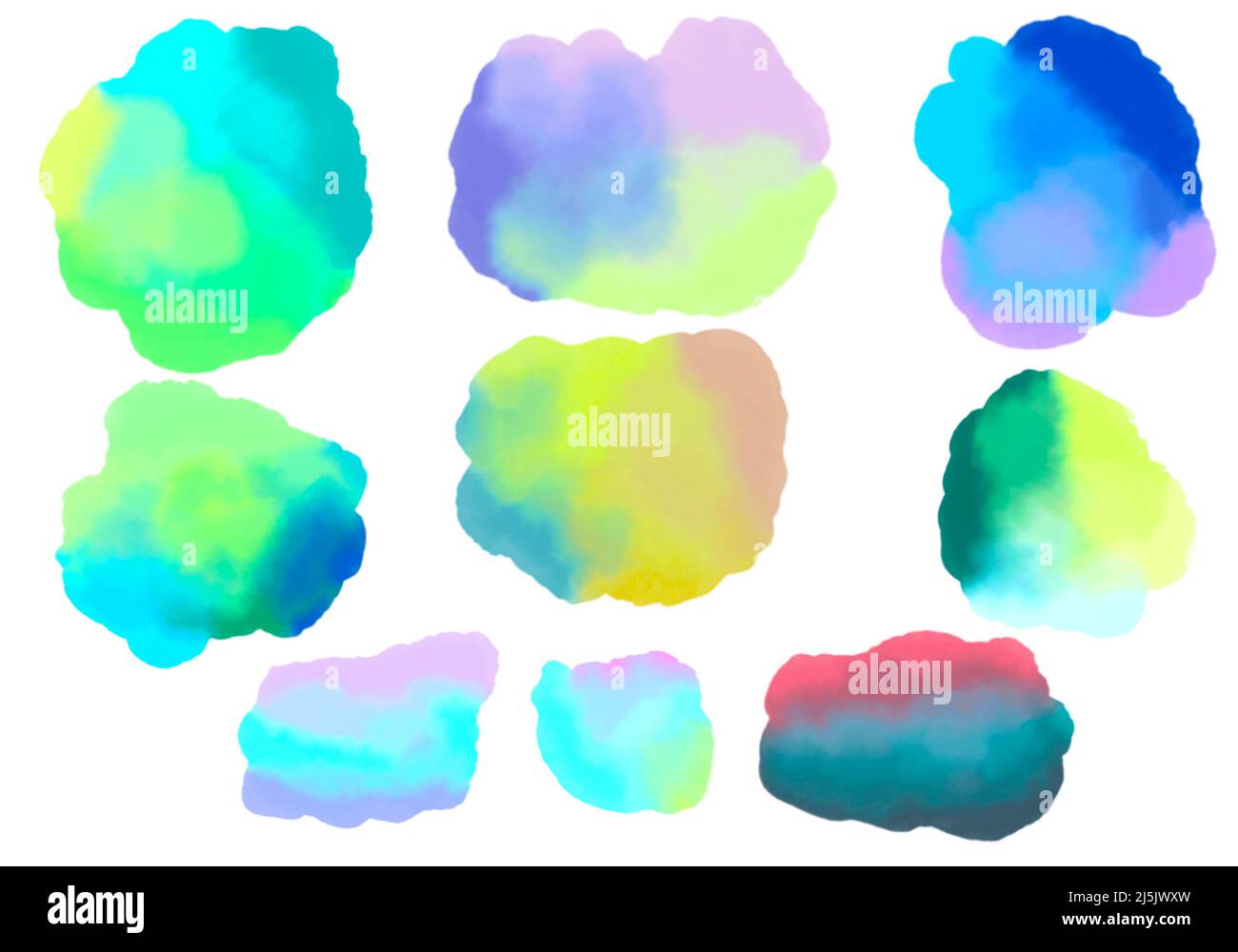Set coloured paint spots stickers for fabrics and textiles and linens ...