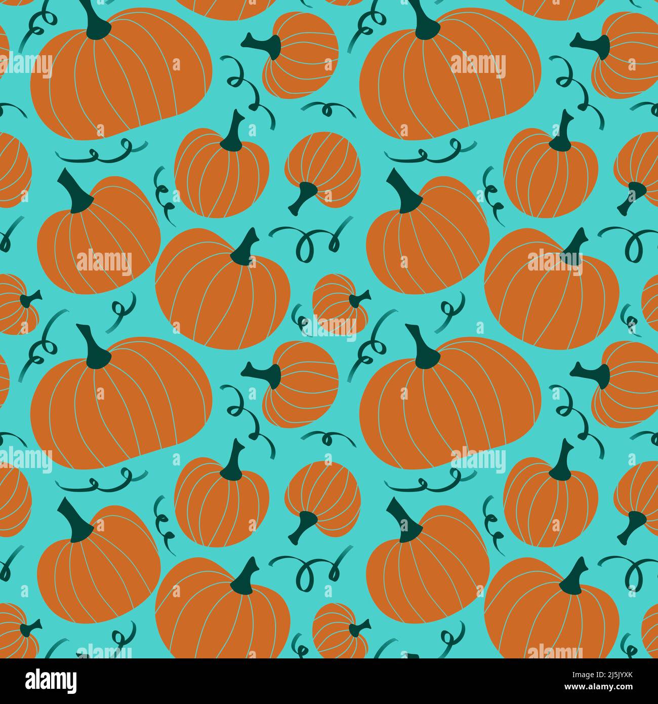 Halloween seamless pumpkin pattern for fabrics and textiles and ...