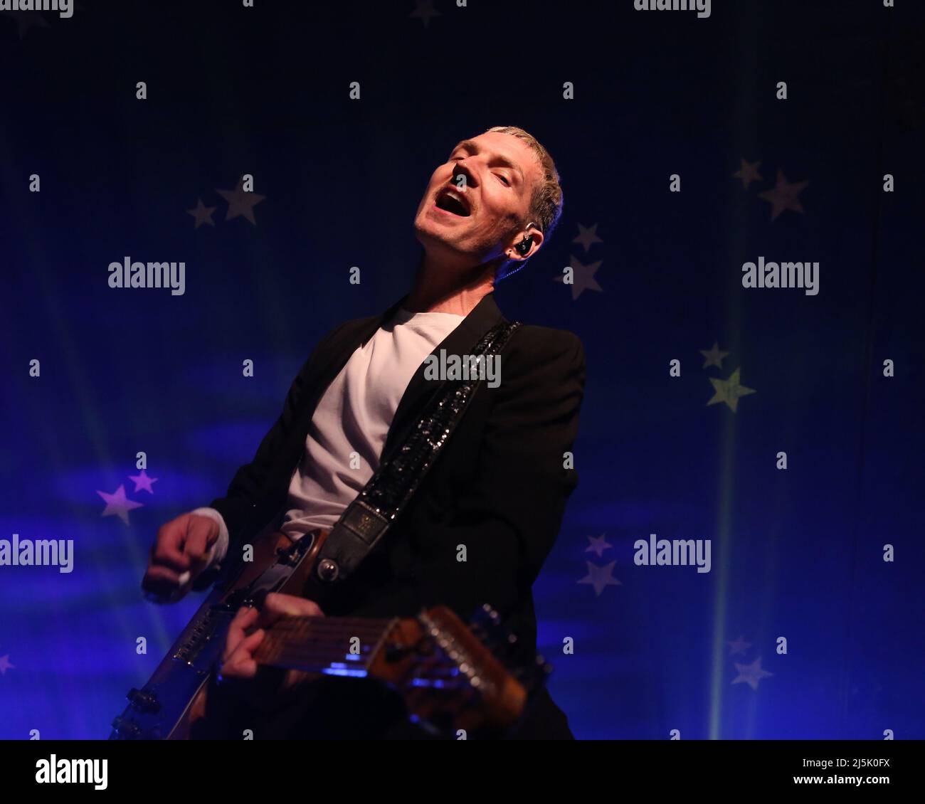 22nd April 2022, Penhallow, Truro, UK. Dan Gillespie Sells plays to the ...