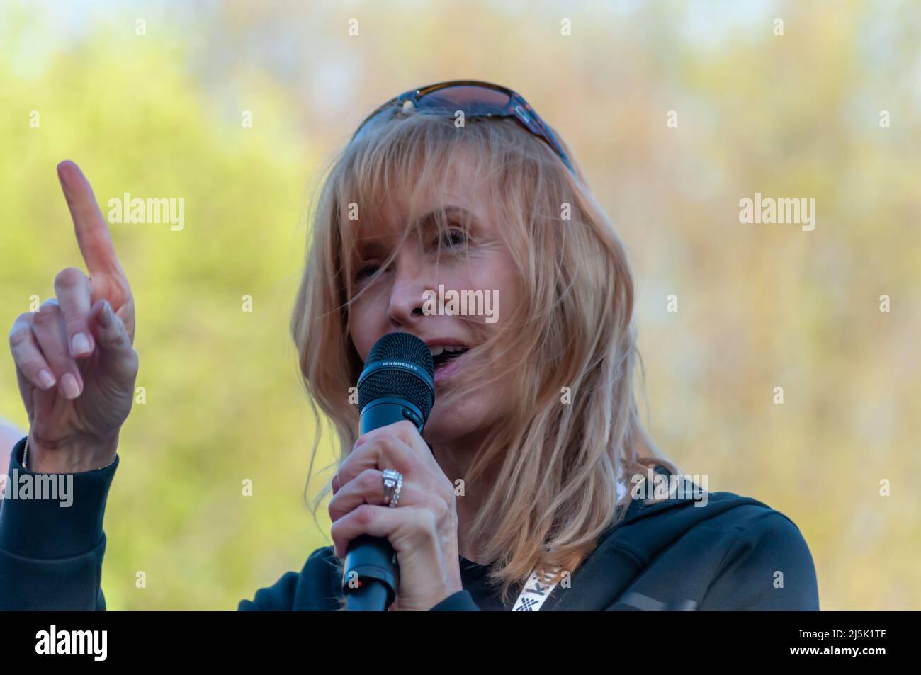 Glasgow, Scotland, UK. 24th April, 2022. Jackie Bird in Glasgow Green ...
