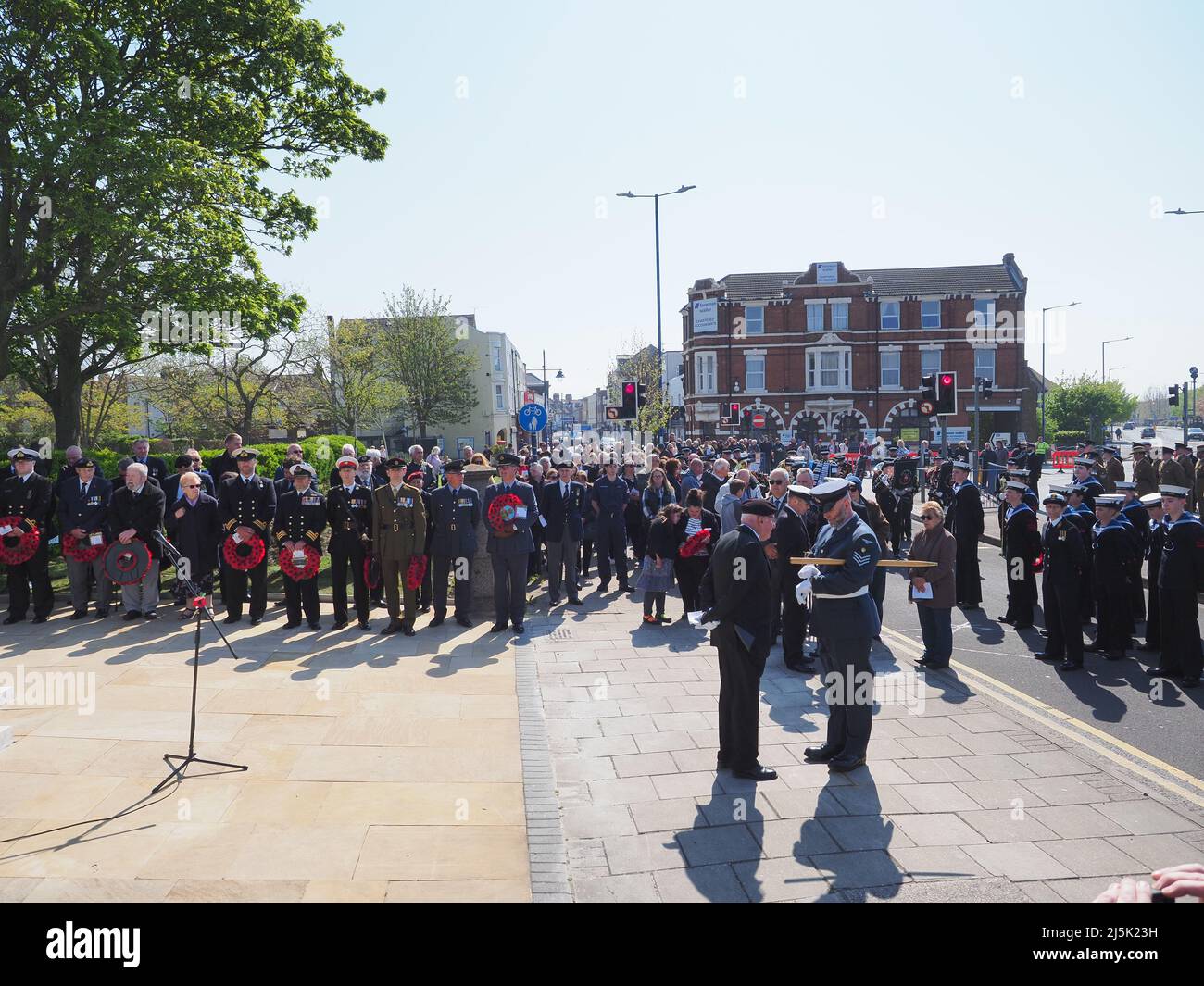 Sheerness, Kent, UK. 24th Apr, 2022. Sheerness war memorial marked its ...