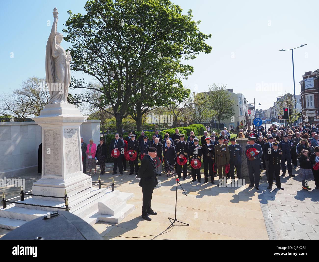 Sheerness, Kent, UK. 24th Apr, 2022. Sheerness war memorial marked its ...