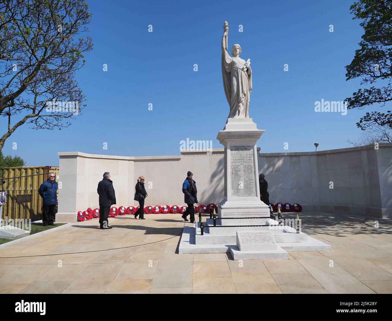 Sheerness, Kent, UK. 24th Apr, 2022. Sheerness war memorial marked its ...