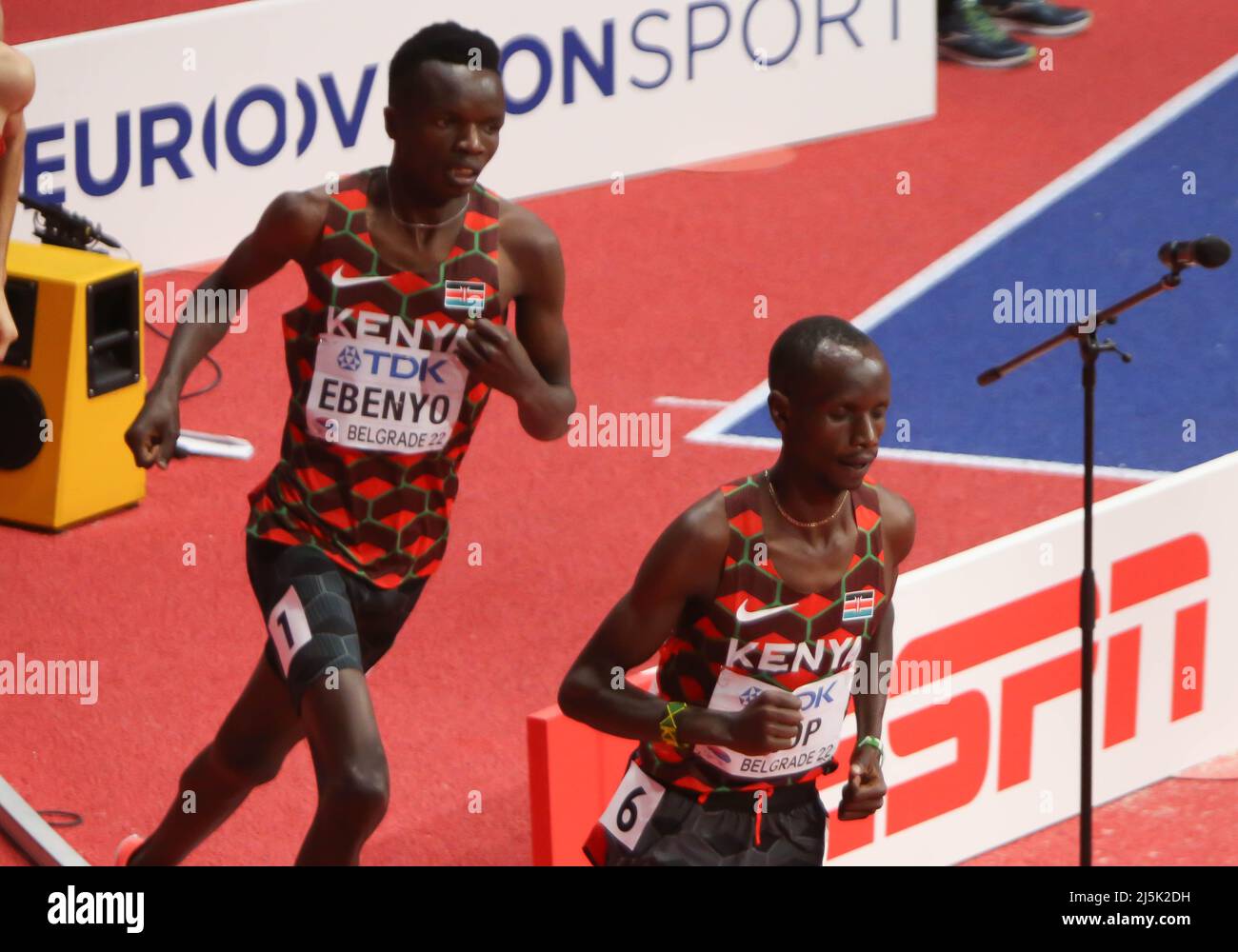 Daniel Simiu EBENYO and Jacob KROP of Kenya Finale 3000 M Men during ...