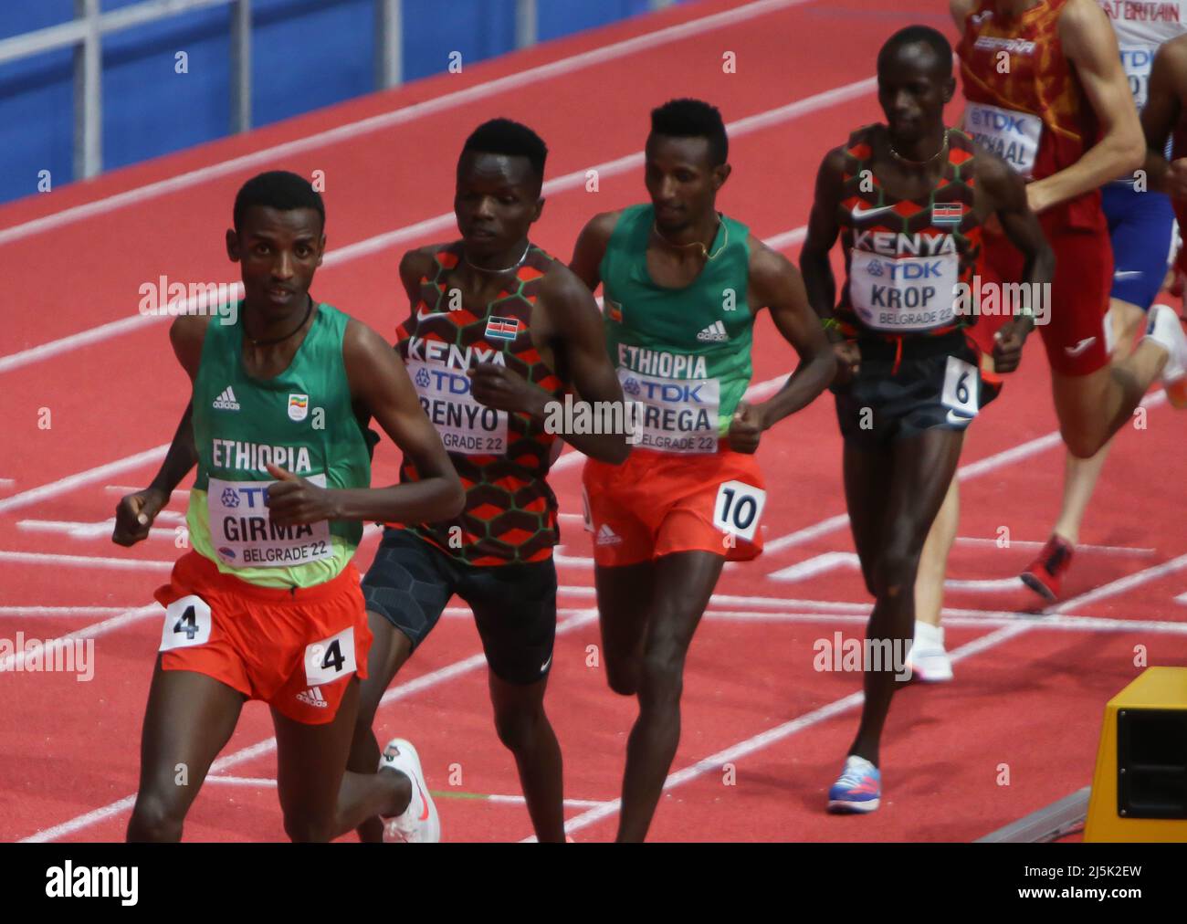 Lamecha GIRMA and Selemon BAREGA of Ethiopie and Daniel Simiu EBENYO of ...