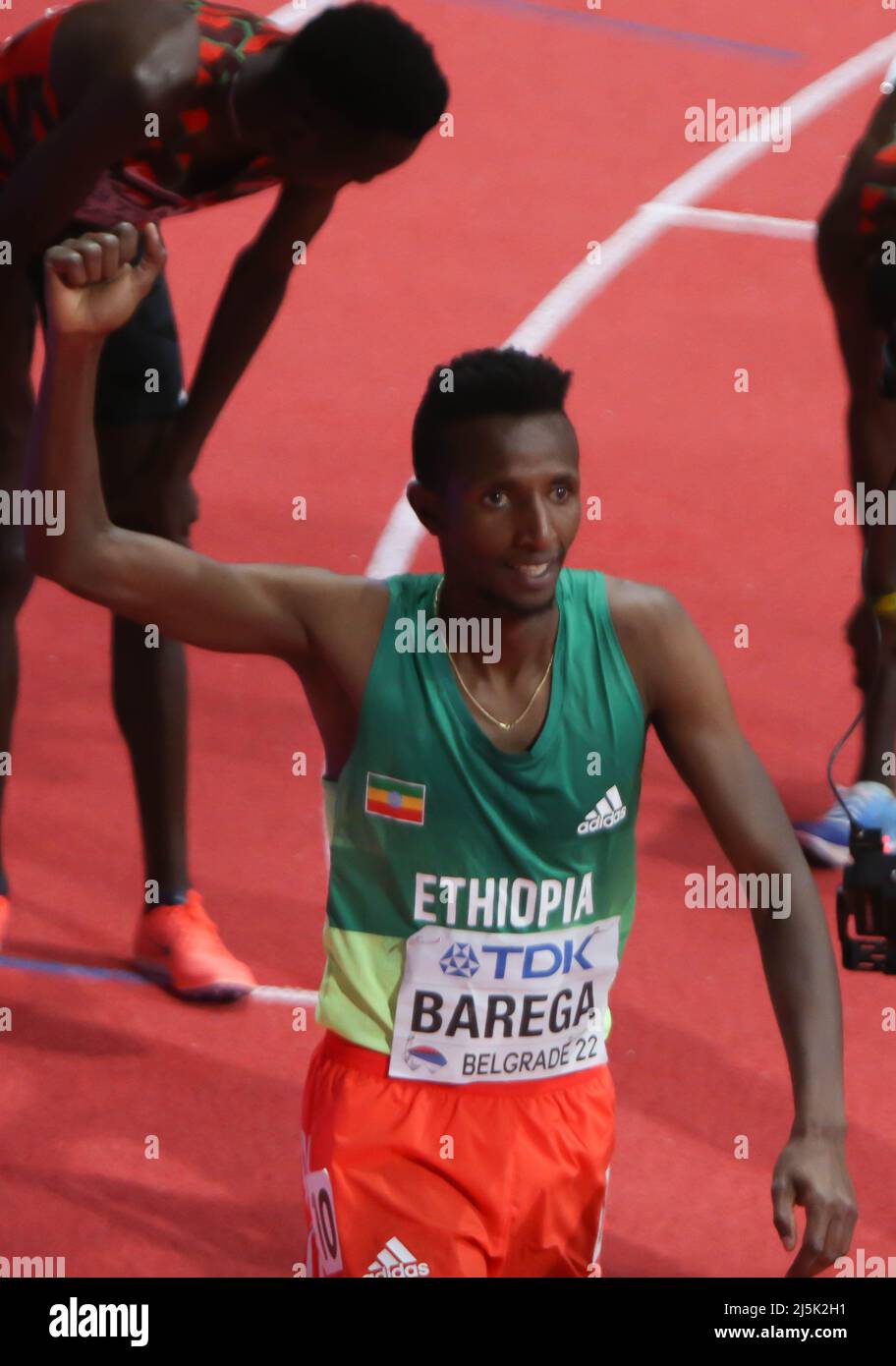Selemon BAREGA of Ethiopie Finale 3000 M Men during the World Indoor ...