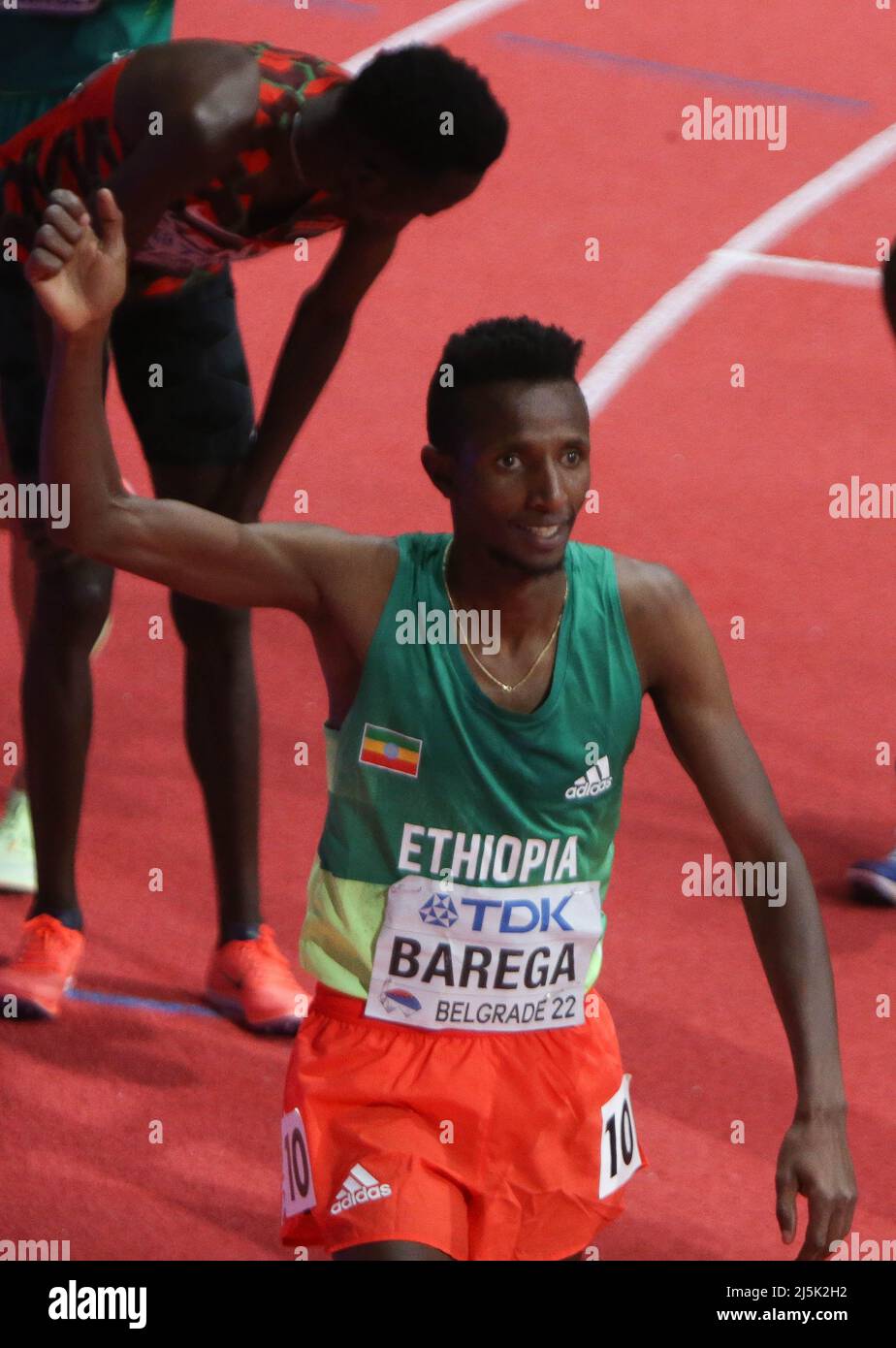 Selemon BAREGA of Ethiopie Finale 3000 M Men during the World Indoor ...