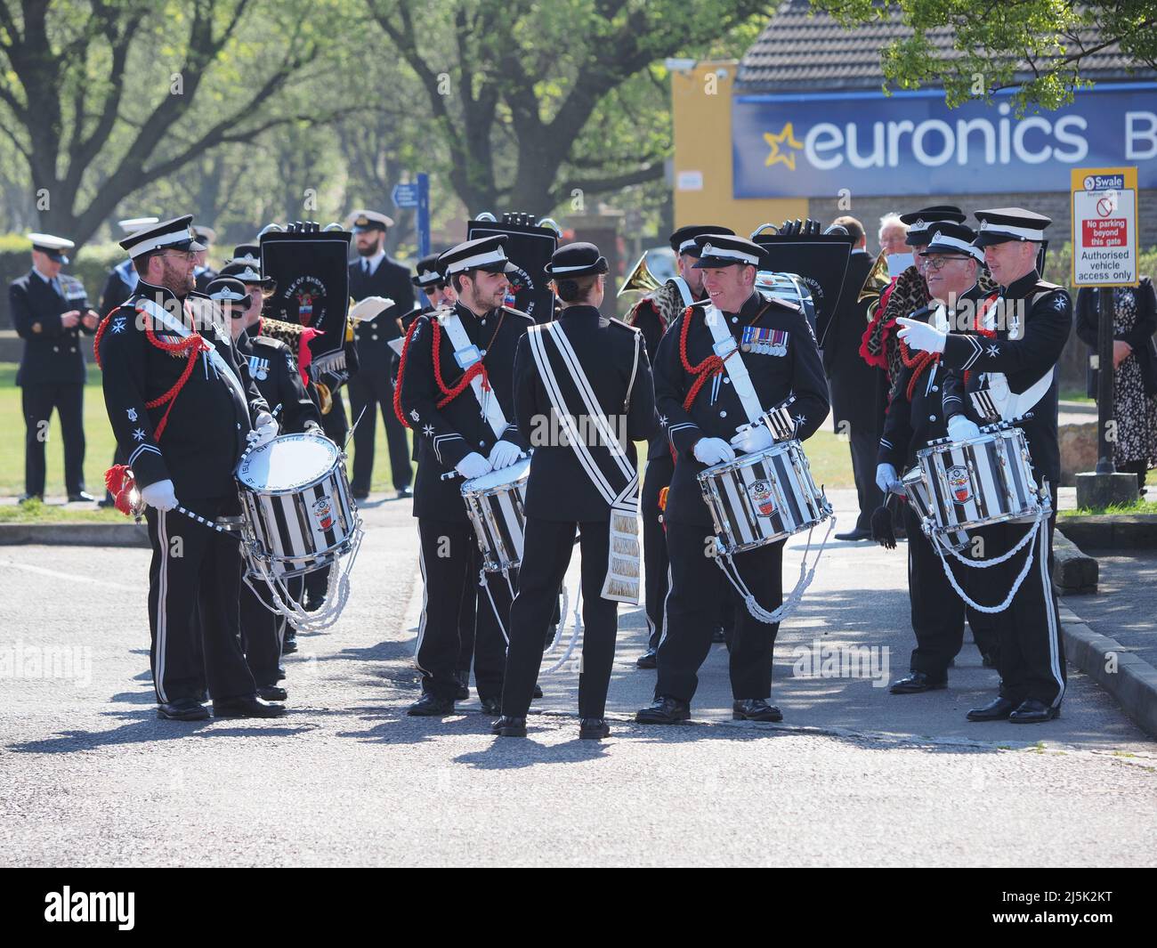 Sheerness, Kent, UK. 24th Apr, 2022. Sheerness war memorial marked its ...