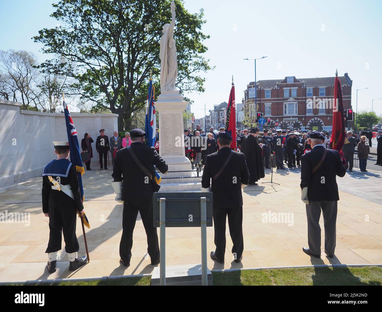 Sheerness, Kent, UK. 24th Apr, 2022. Sheerness war memorial marked its ...