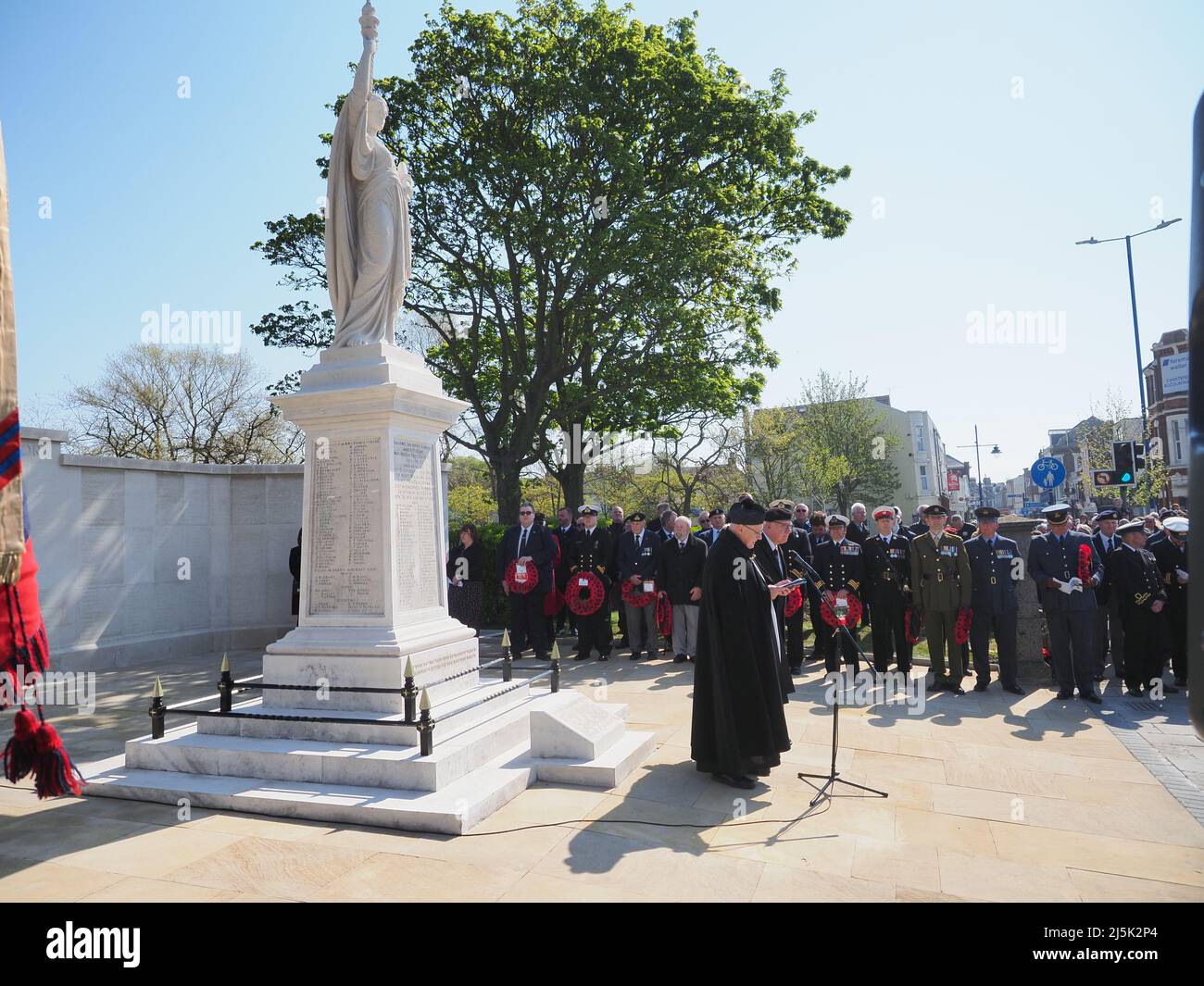 Sheerness, Kent, UK. 24th Apr, 2022. Sheerness war memorial marked its ...