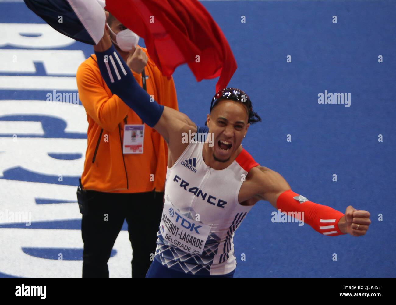 Pascal MARTINOT-LAGARDE of France Finale 60 M Hurdles Men during the ...