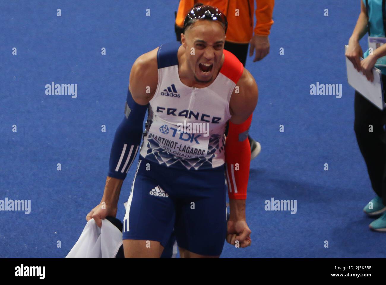 Pascal MARTINOT-LAGARDE of France Finale 60 M Hurdles Men during the ...