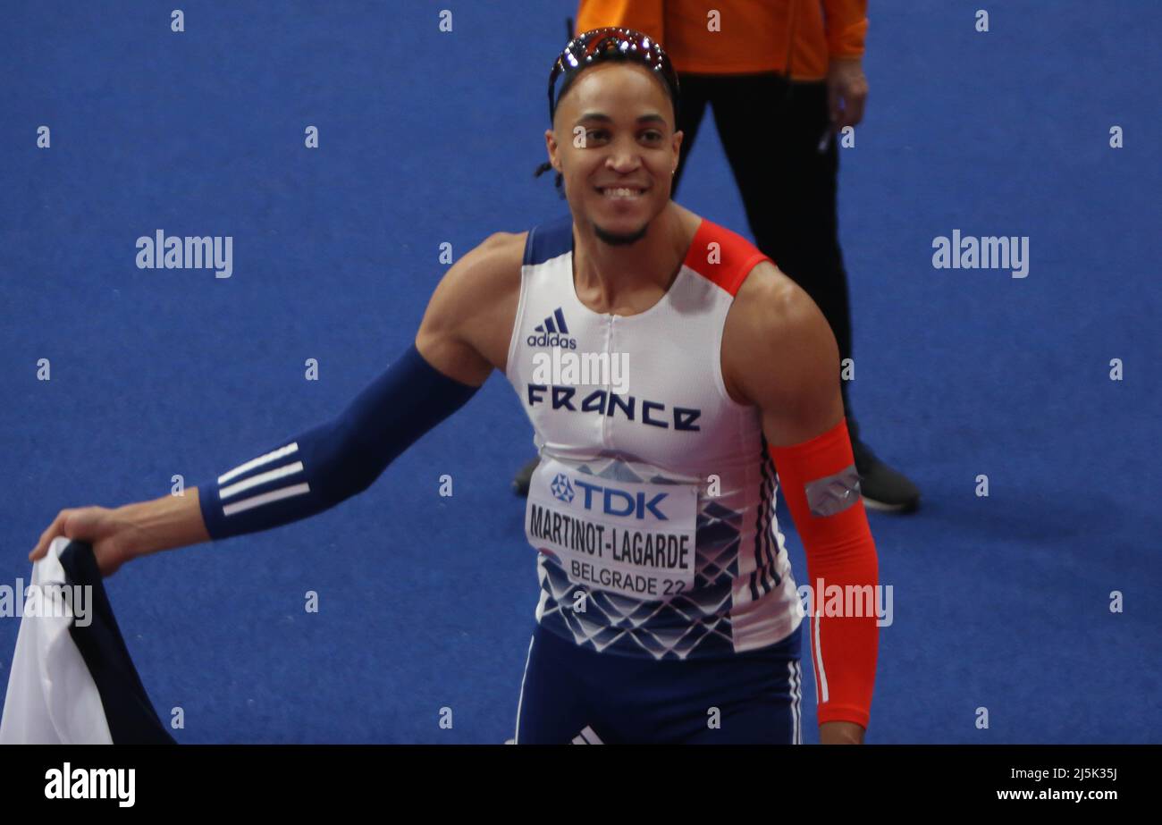 Pascal MARTINOT-LAGARDE of France Finale 60 M Hurdles Men during the ...
