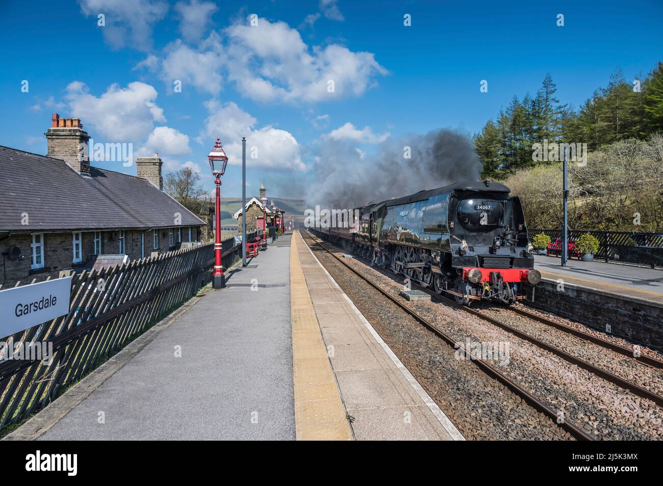 The image is of the Southern Railways Battle of Britain Class 4-6-2 ...