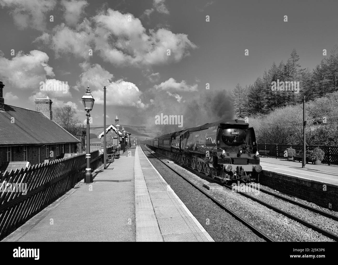 The image is of the Southern Railways Battle of Britain Class 4-6-2 ...