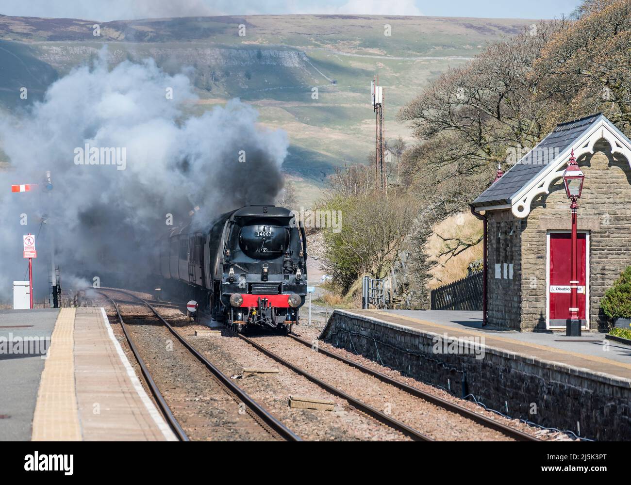The image is of the Southern Railways Battle of Britain Class 4-6-2 ...