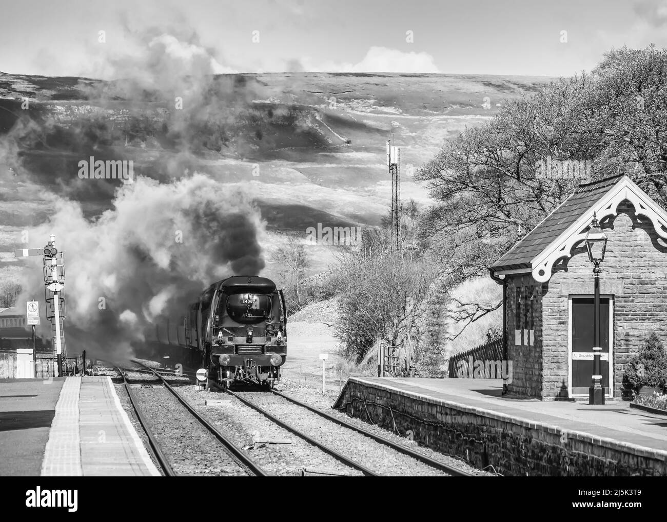 The image is of the Southern Railways Battle of Britain Class 4-6-2 ...
