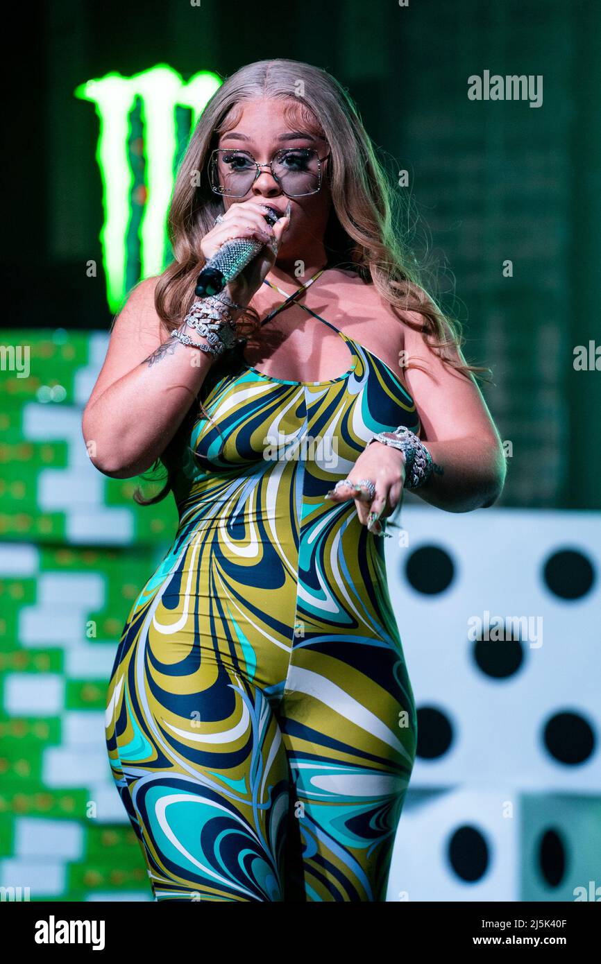 FORT LAUDERDALE, FL - APRIL 22: Latto performs during the Outbreak Tour ...