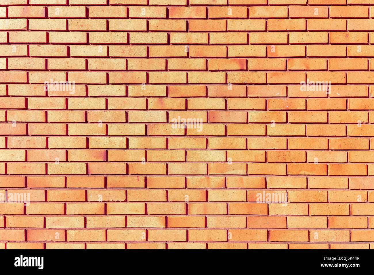 Front view of a two tone brick wall at San Francisco, California ...