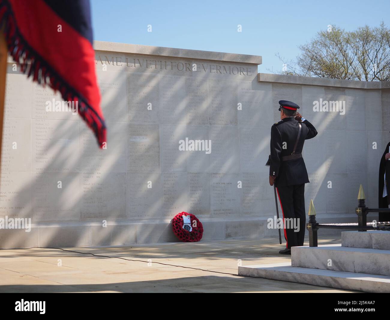 Sheerness, Kent, UK. 24th Apr, 2022. Sheerness war memorial marked its ...