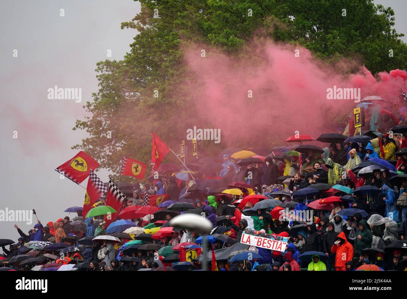 Ferrari fans in stands hi-res stock photography and images - Alamy