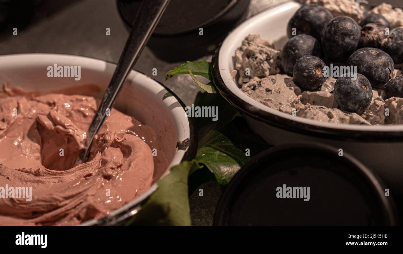Blueberry chocolate skincare face and body mask Stock Photo - Alamy