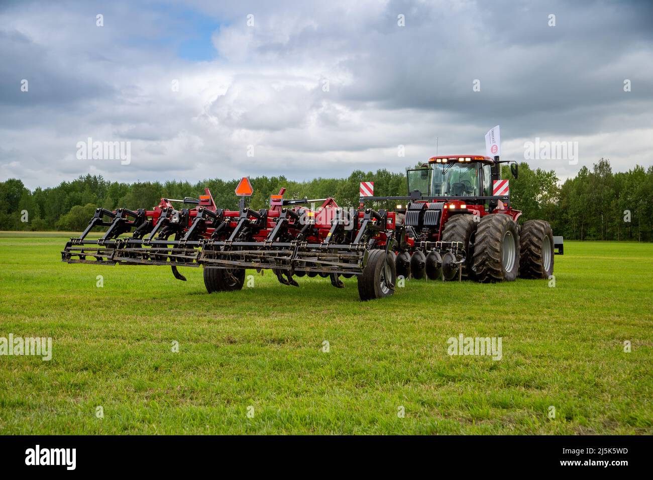 Russia, Leningrad Region - June, 2019: Working bodies of equipment for ...