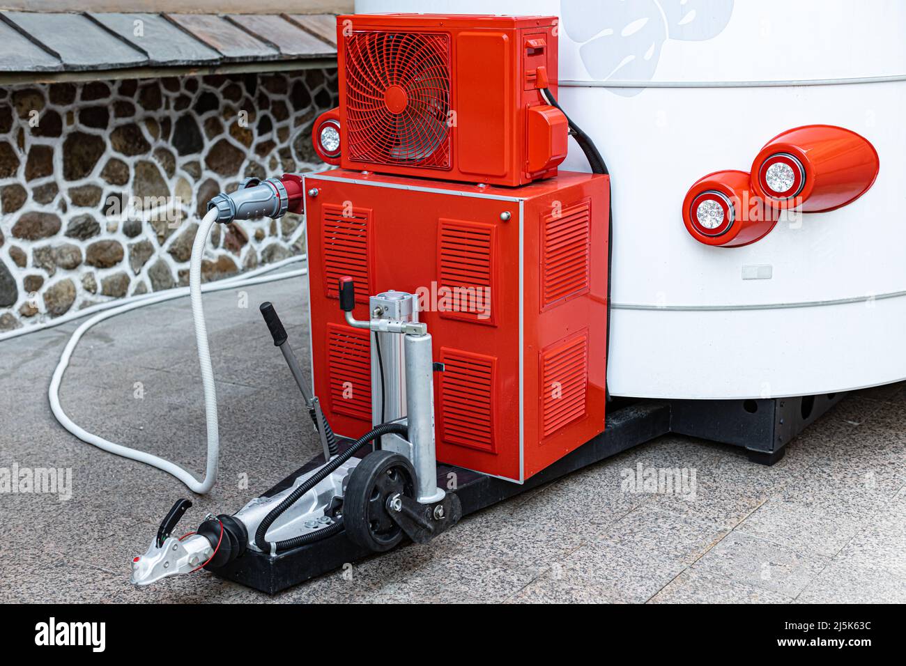 Moscow, Russia - April 20, 2022: food truck ventilation and cooling ...