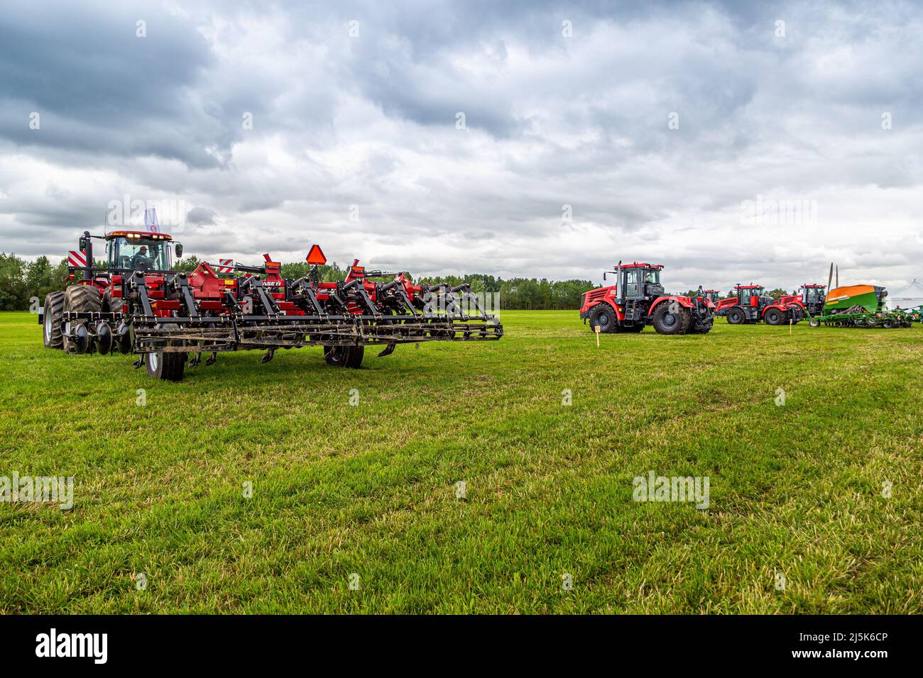 Russia, Leningrad Region - June, 2019: Working bodies of equipment for ...