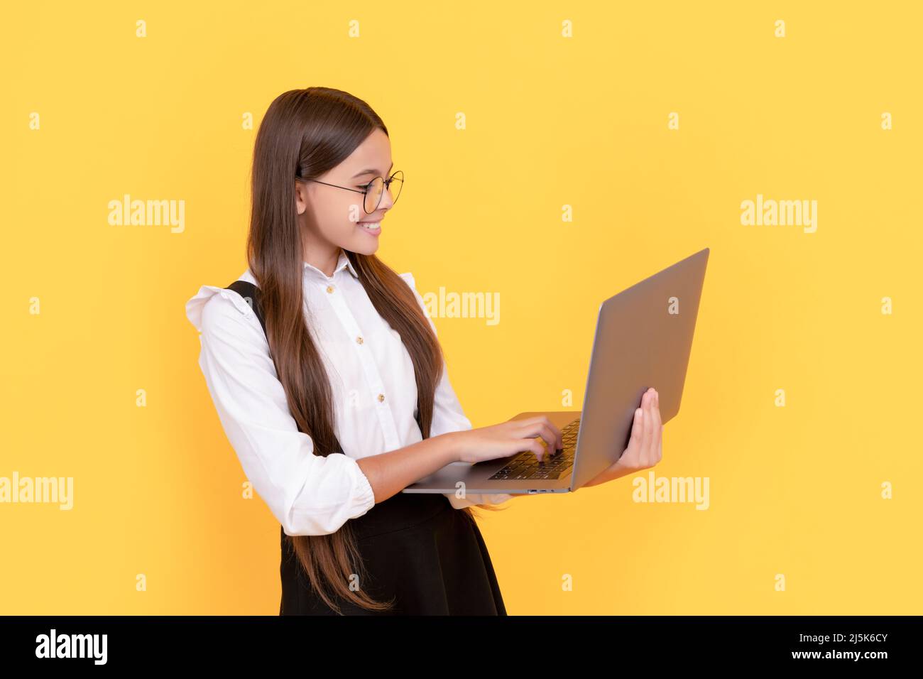 Computer school girl uniform hi-res stock photography and images - Alamy