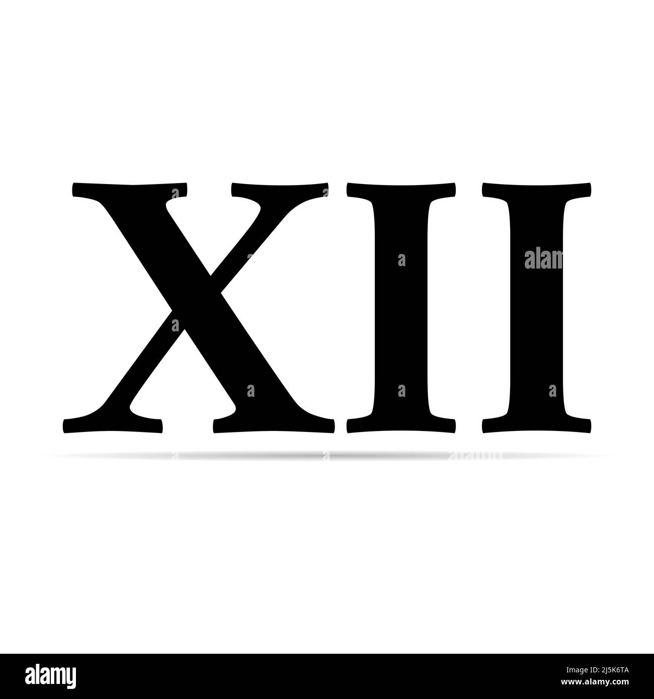 Roman numeral number icon, letter typography style sign, mathematics ...