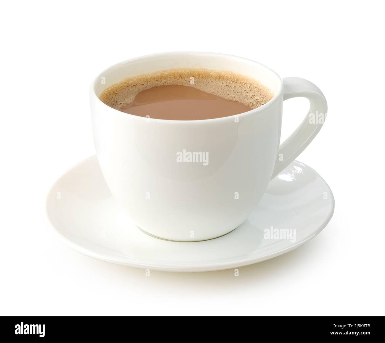 cup of coffee with milk isolated on white background Stock Photo - Alamy