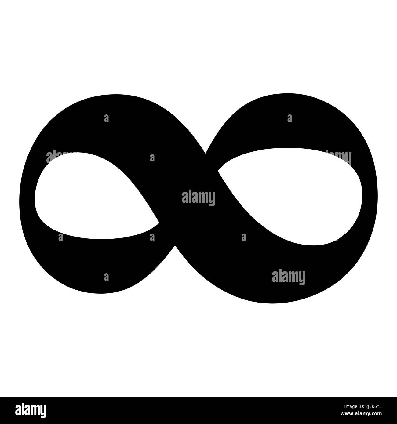 Infinity geometric icon, mathematical tattoo symbol, endless abstract ...