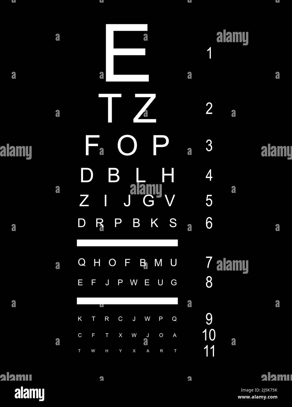 Test visual measure icon, optical chart letter symbol, optometrist ...