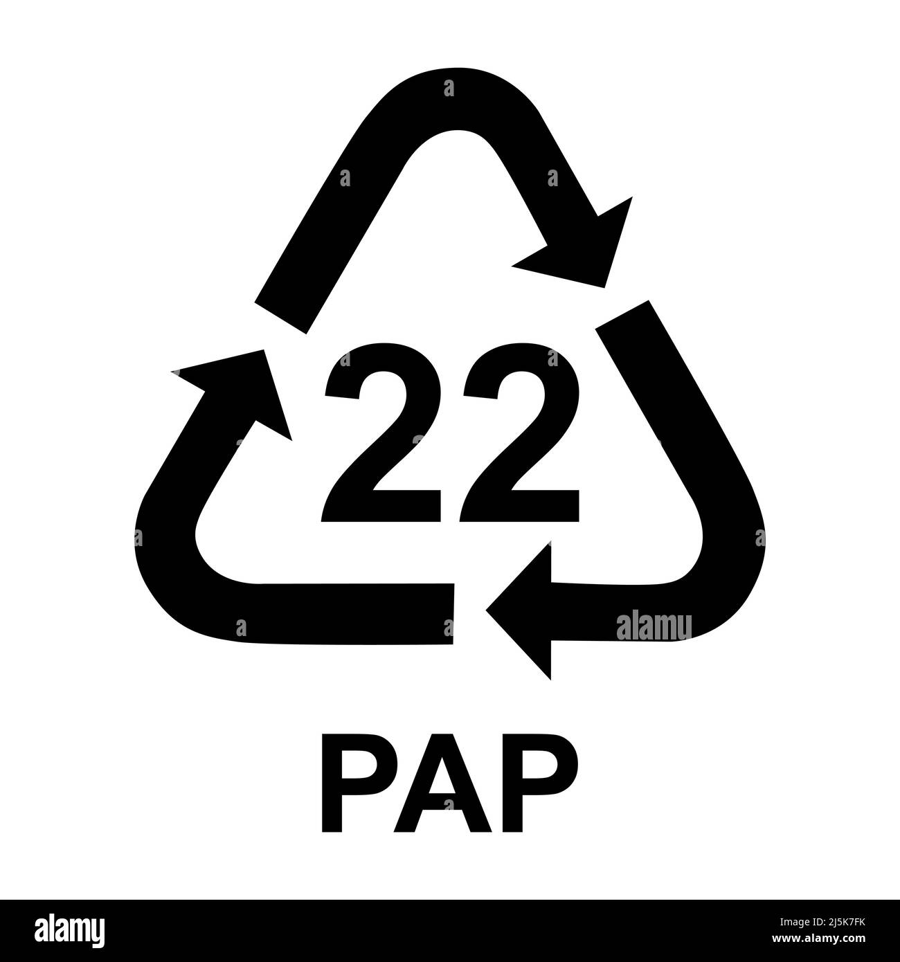 Paper symbol, ecology recycling sign isolated on white background. Package waste icon Stock ...