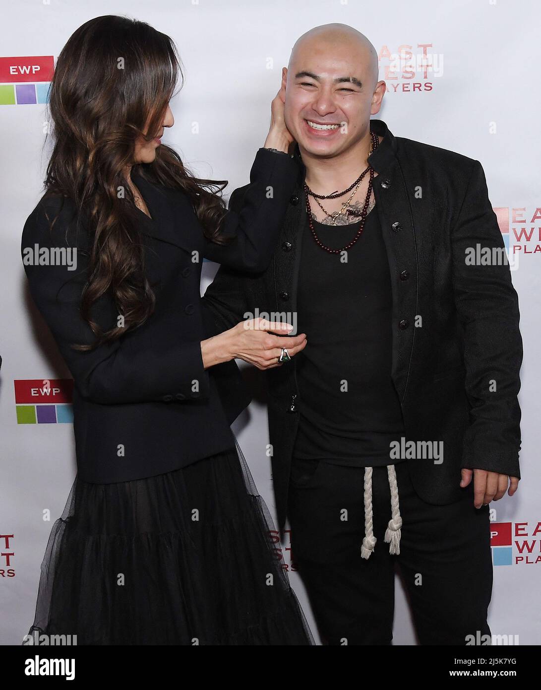 Los Angeles, USA. 23rd Apr, 2022. (L-R) Michelle Yeoh and Brian Le at the East West Players 56th ...