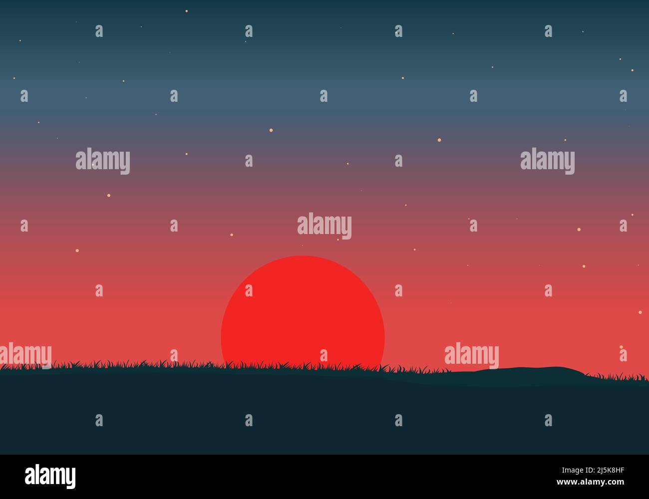 Evening nature Stock Vector Images - Alamy