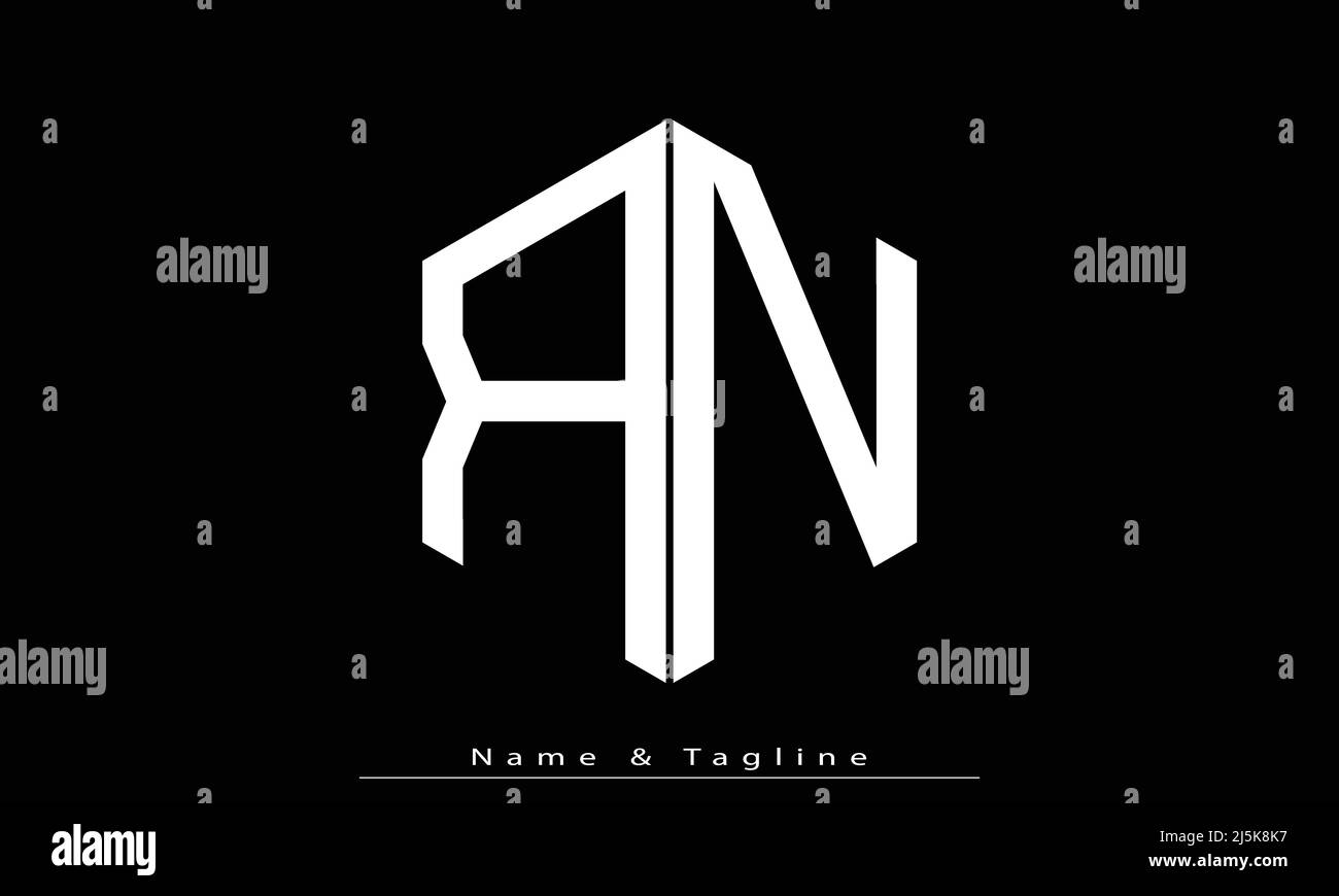 Alphabet letters Initials Monogram logo RN , NR Stock Vector Image ...