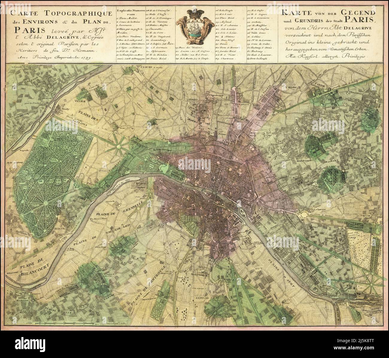 Vintage map of Paris and area around it from 17th/18th century. Maps ...