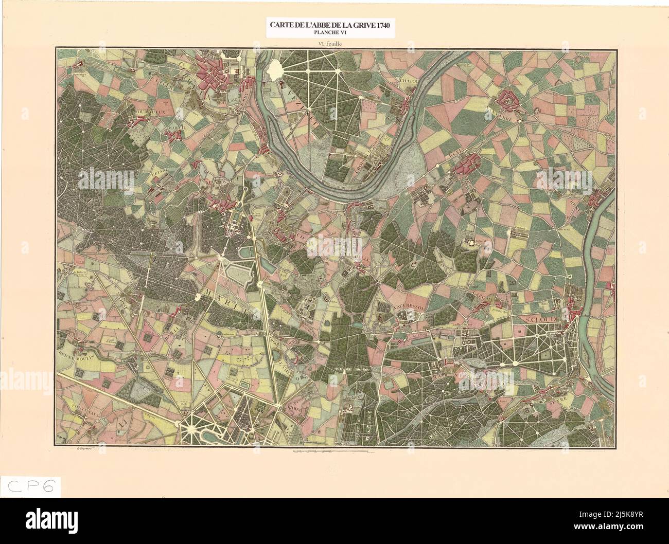 Vintage map of Paris and area around it from 17th/18th century. Maps ...