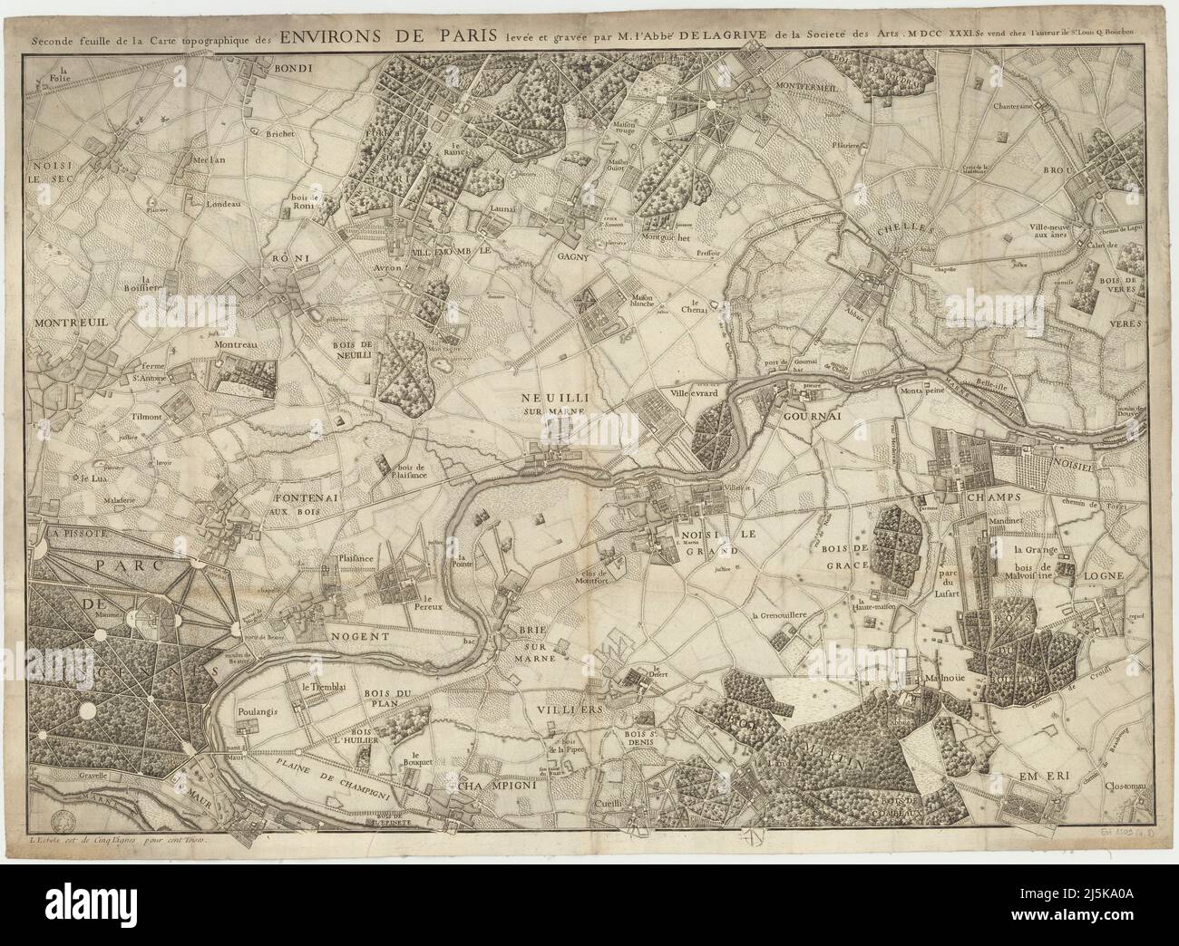 Vintage map of Paris and area around it from 17th/18th century. Maps ...