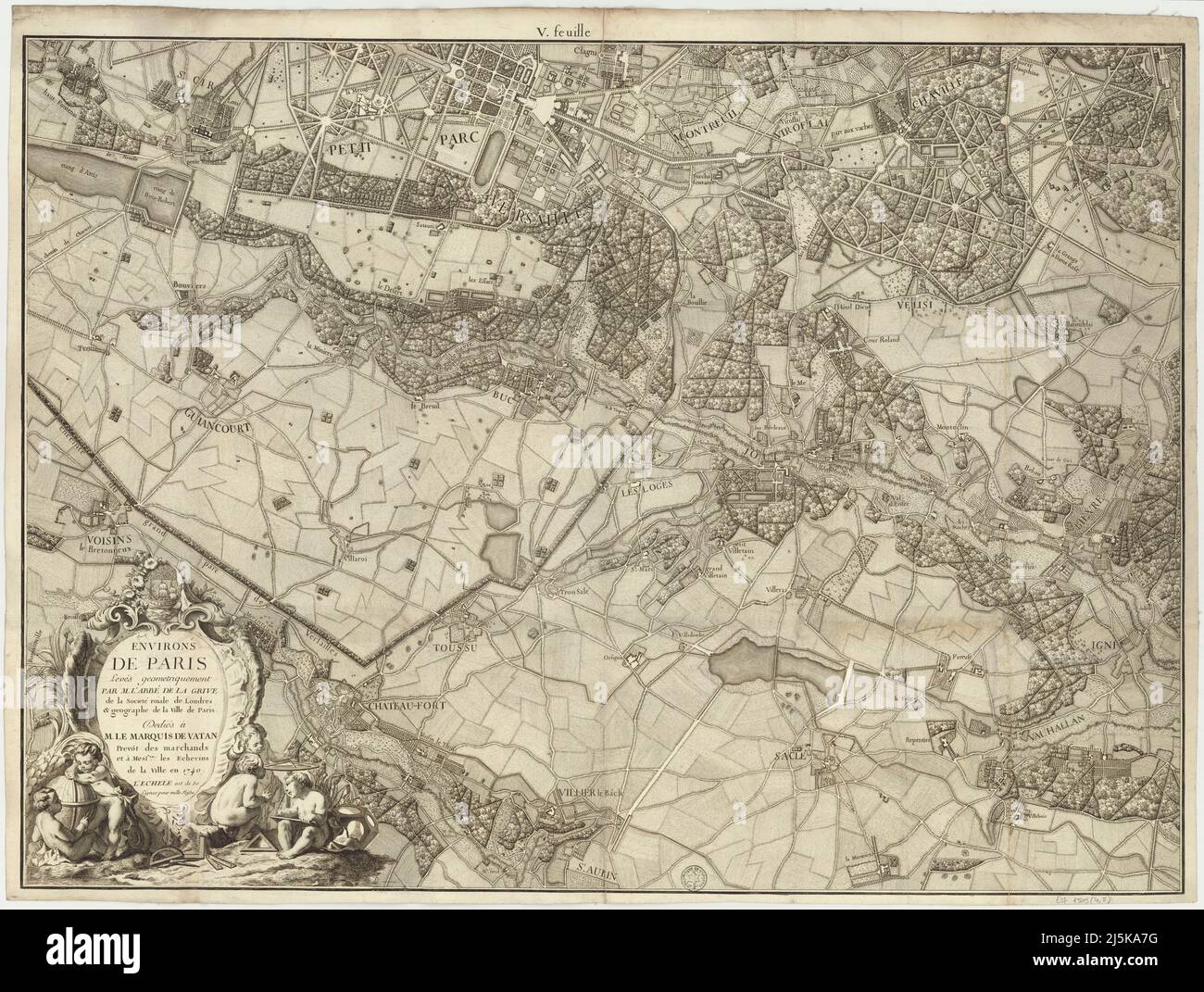 Vintage map of Paris and area around it from 17th/18th century. Maps ...