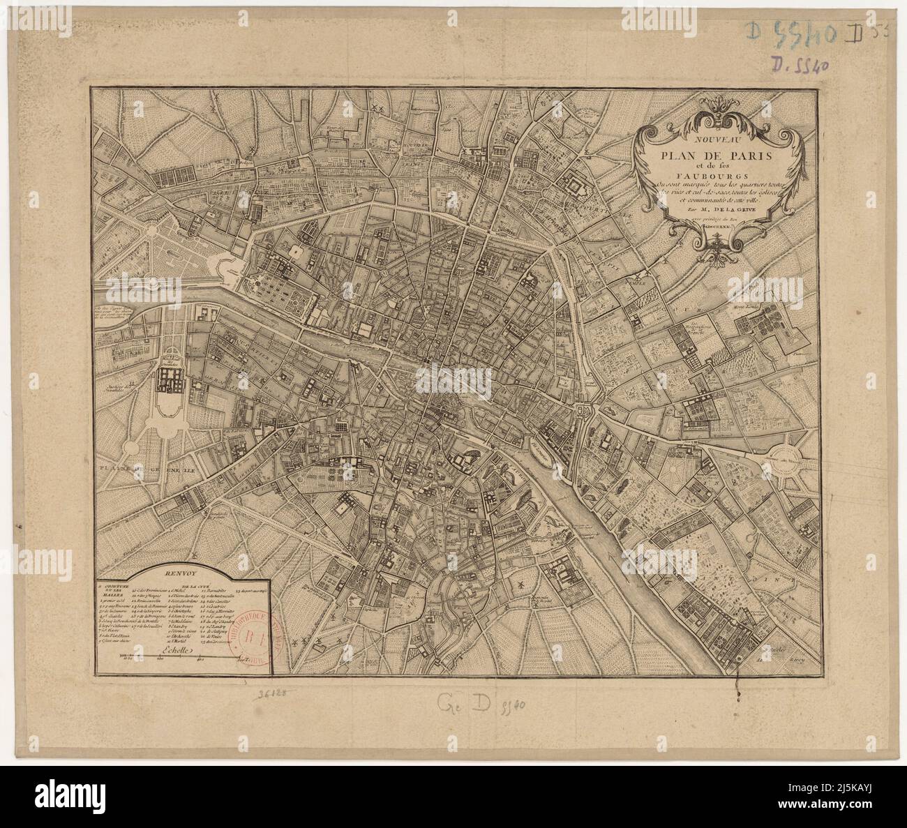 Vintage map of Paris and area around it from 17th/18th century. Maps ...